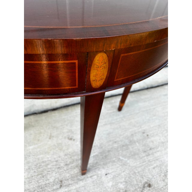 Vintage Baker Hepplewhite Style Mahogany Demilune Console or Entry ...