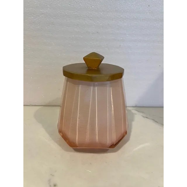 Pale Peach Ombre' Lucite Bathroom Accessories - 5 Piece Set | Chairish