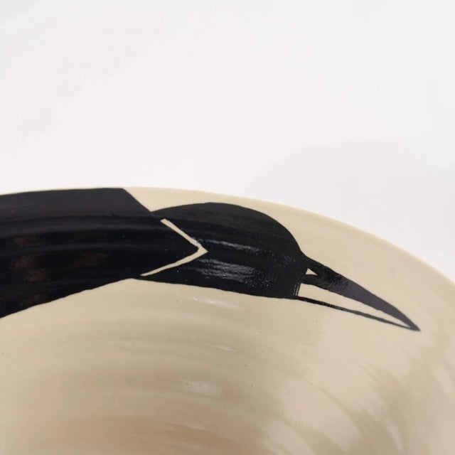 Vintage Abstract Pottery Bowl | Chairish