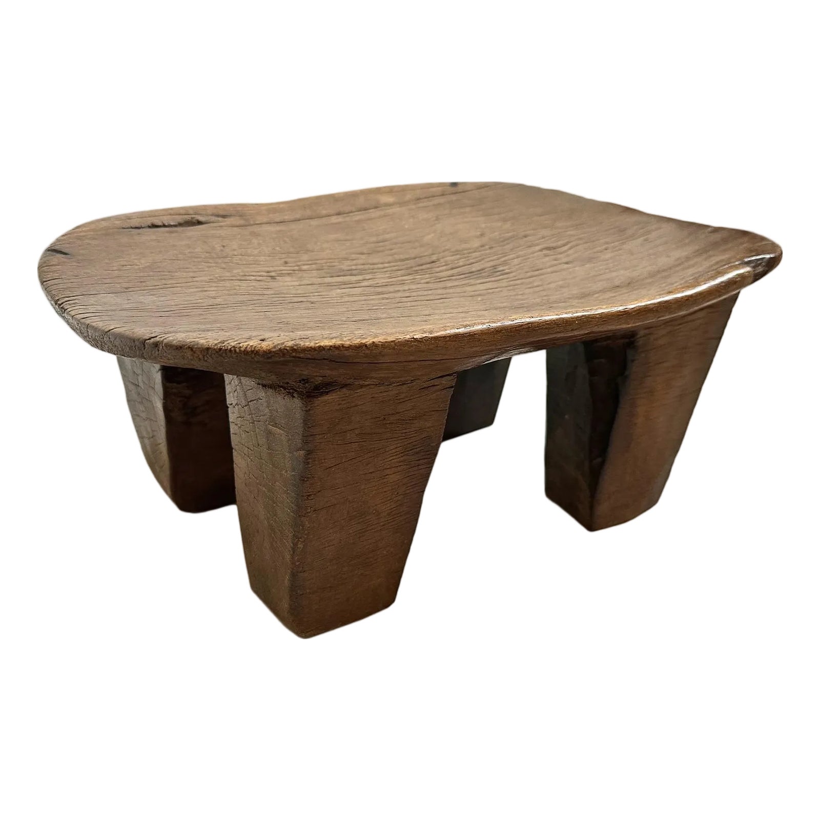 Vintage Lobi Wood Stool | Chairish