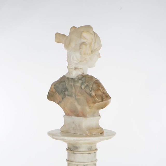Antique Two-Tone Rouge Alabaster Portrait Sculpture of a Woman ...