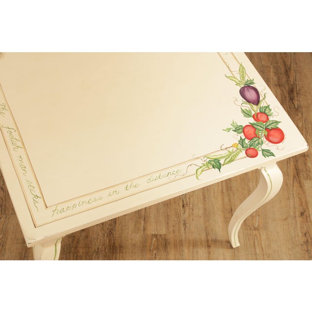 Hand Painted Square Dining Table | Chairish