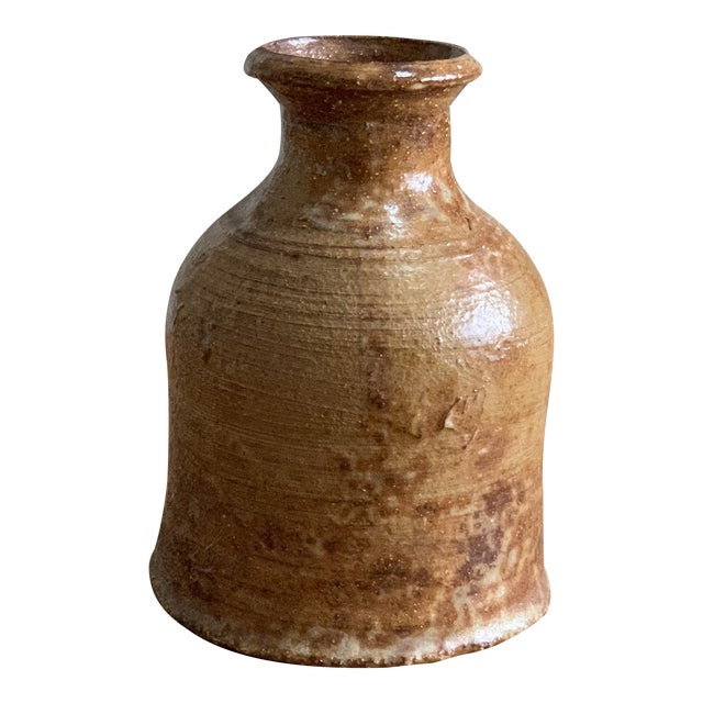 Vintage American Rustic Earthenware Vase | Chairish