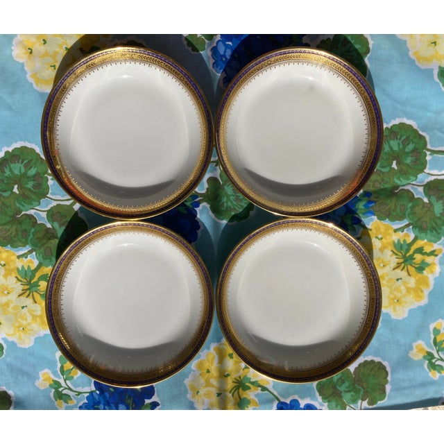 1920s Limoges France Fine Porcelain Fruit or Bisque Bowls With Green ...