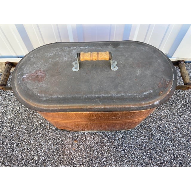 Vintage Rustic Copper Boiler With Lid | Chairish