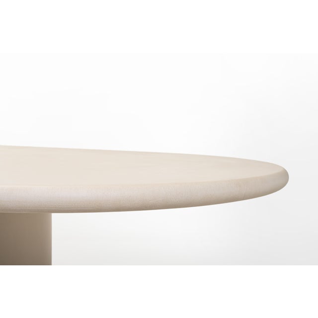 Contemporary Rounded Natural Plaster "Column" Table by Isabelle ...