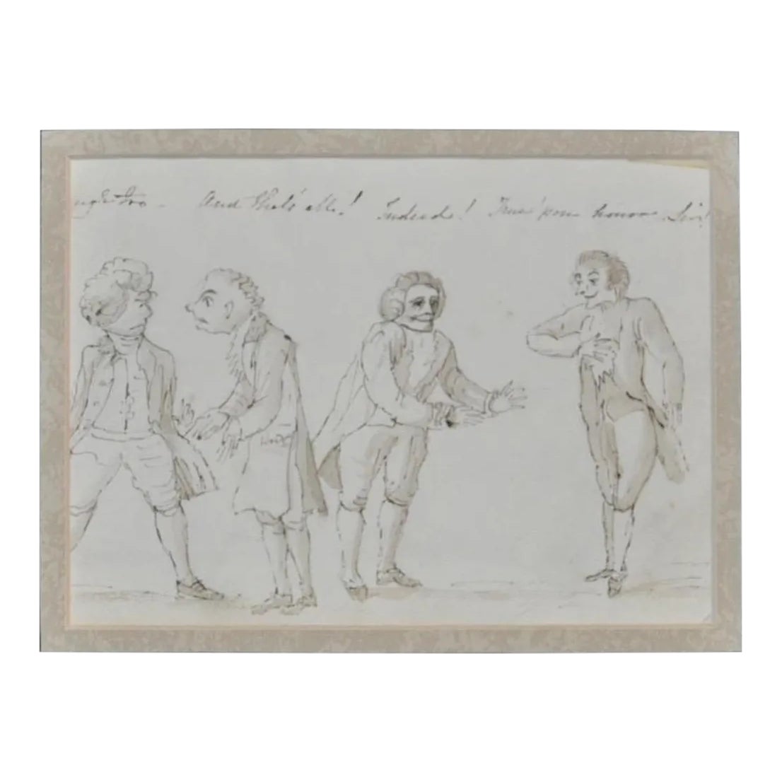 Original 19th Century European Satirical Cartoon Illustration | Chairish