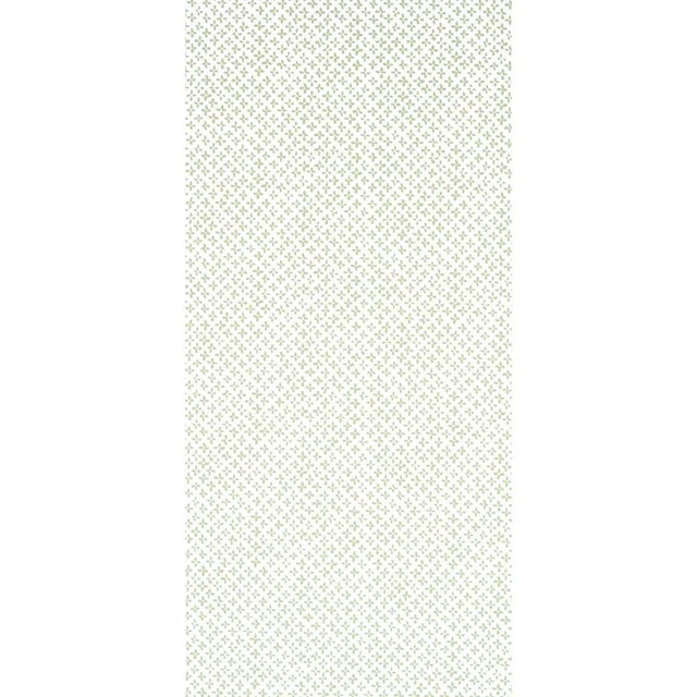 Sample - Schumacher Emerson Wallpaper in Green on Ivory | Chairish