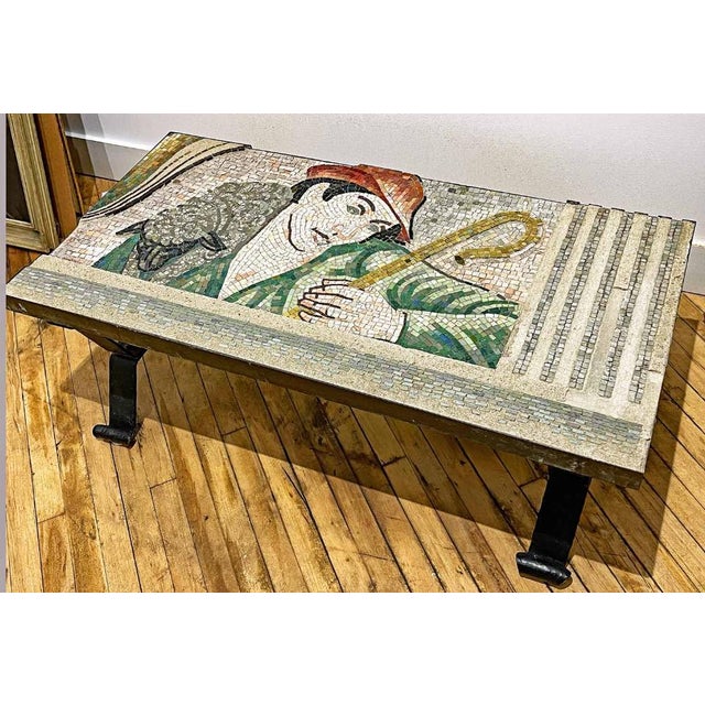 "Shepherd and Sheep," Art Deco Coffee Table | Chairish