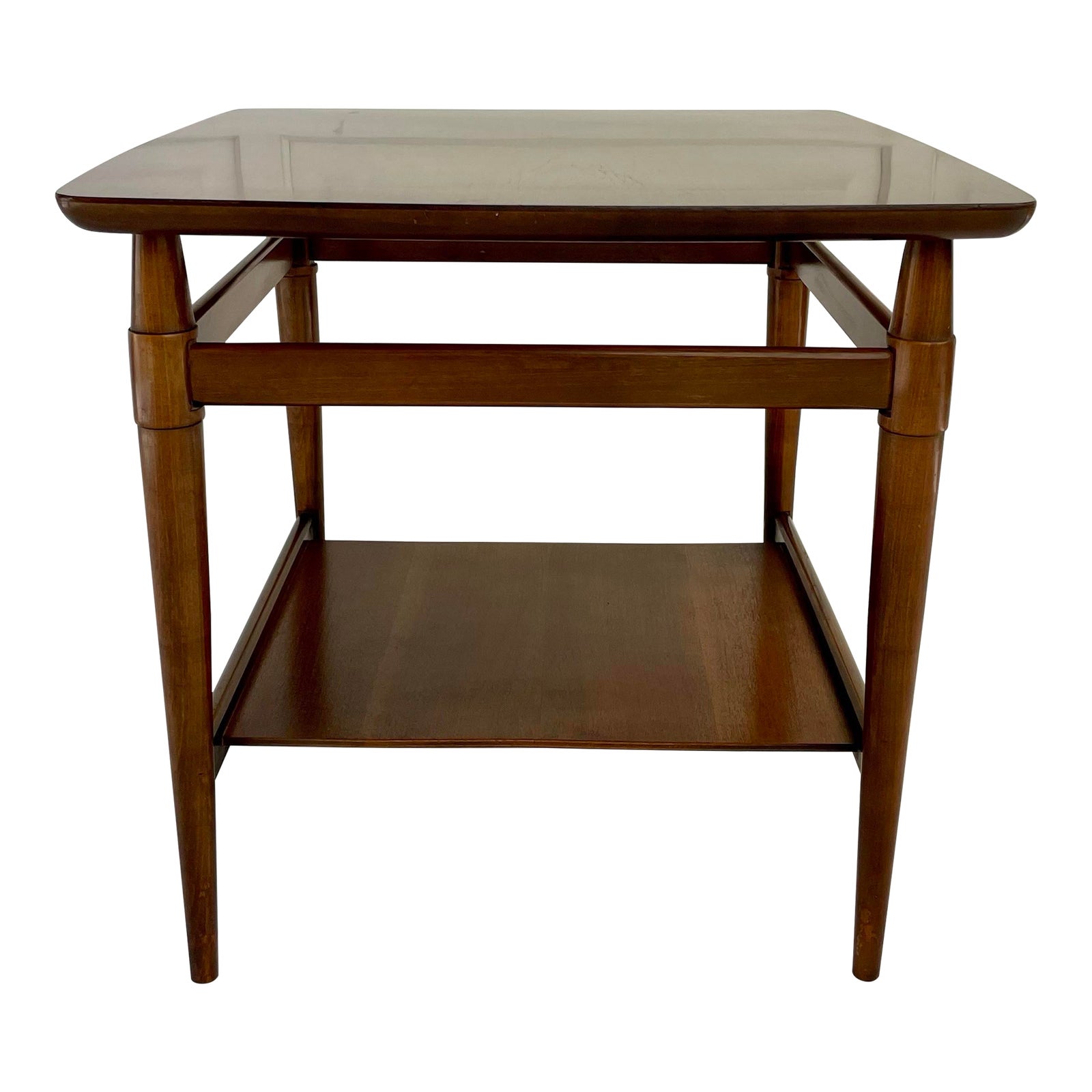 Mid-Century Modern Side Lamp Table in the Style of Lane | Chairish