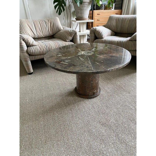Mid-Century German Coffee Table in Fossil Stone, 1960s | Chairish