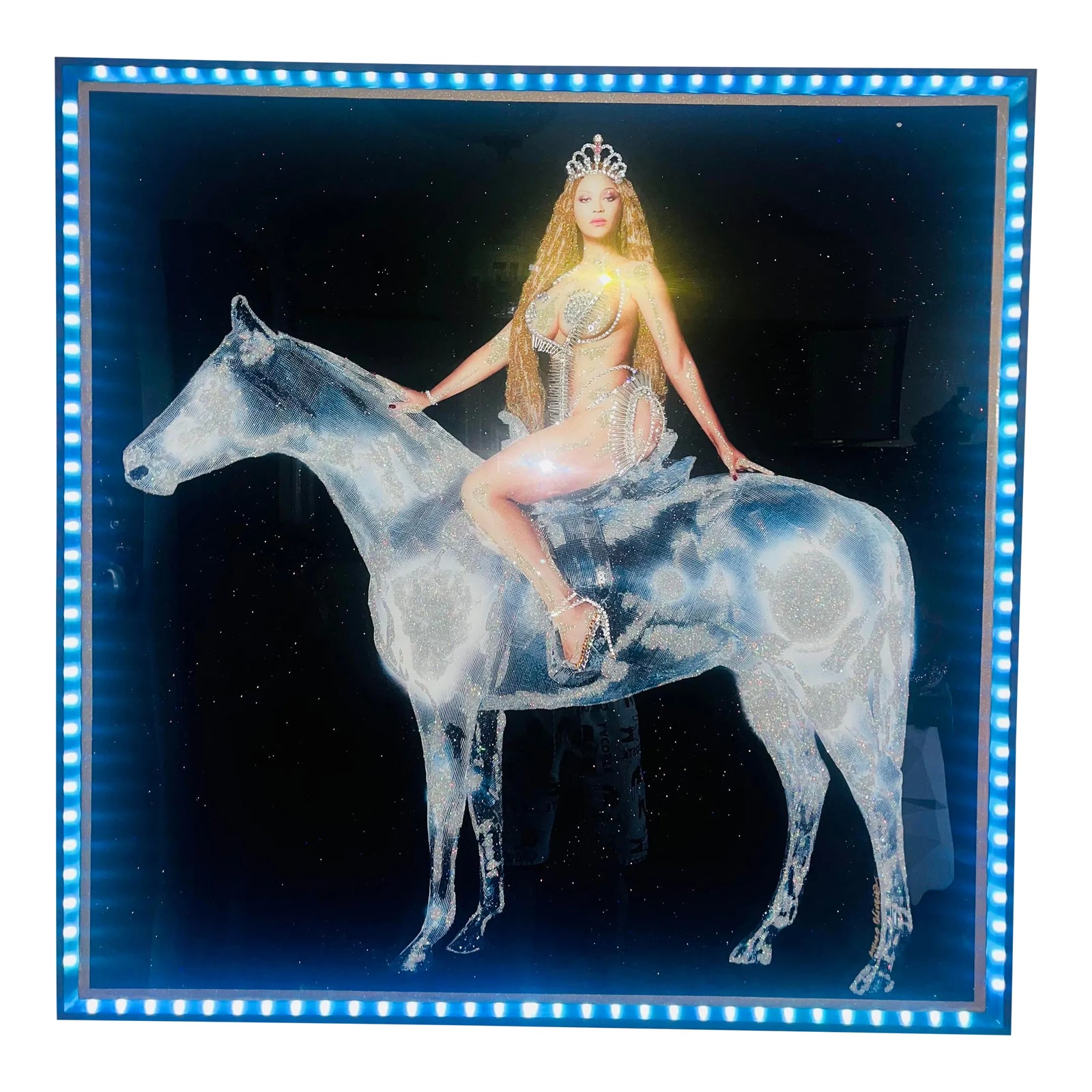 "Simply Queen B" Contemporary Pop Art Original Mixed-Media Portrait Collage by Mauro Oliveira ...