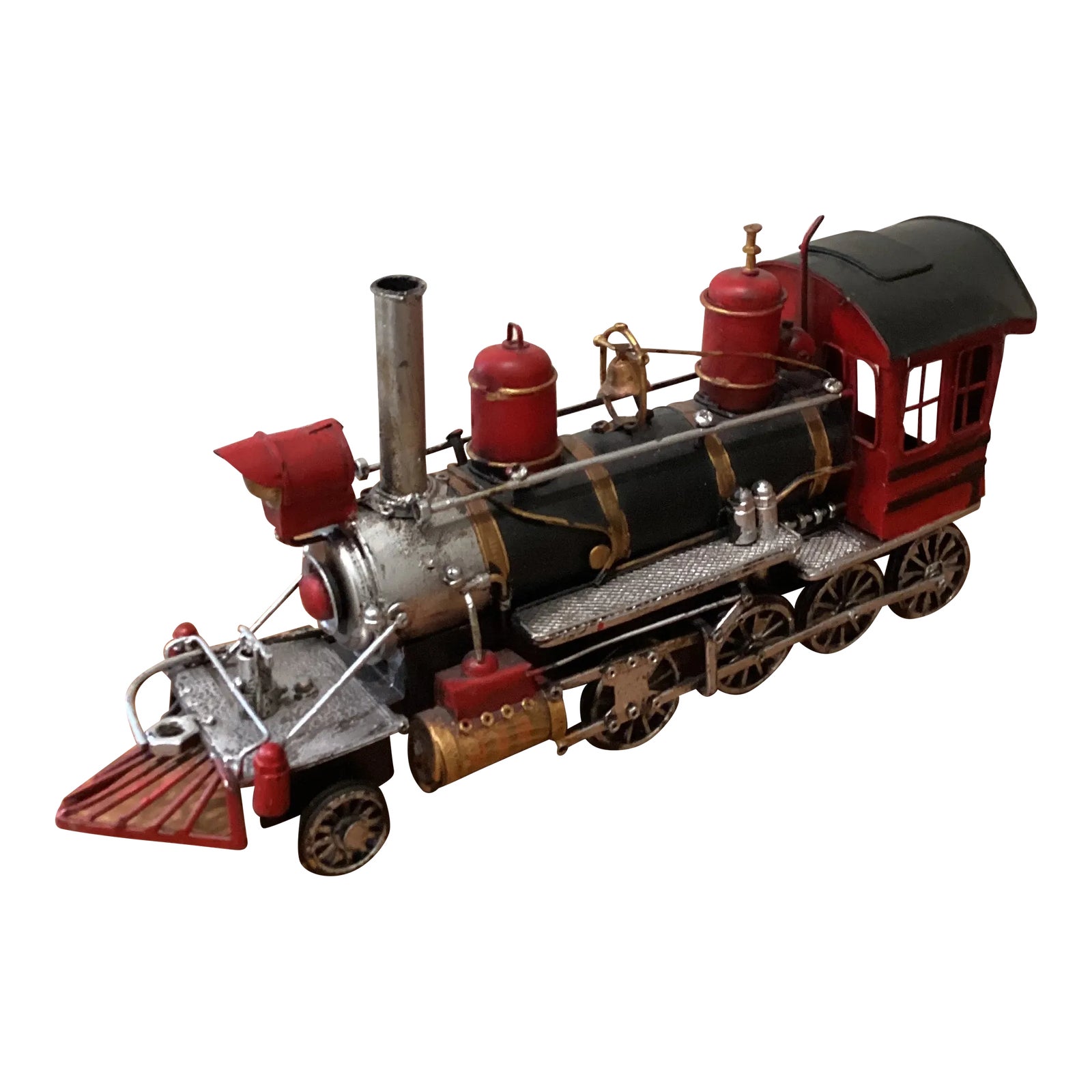 Mid 20th Century Handmade Metal Model Locomotive Decoration | Chairish