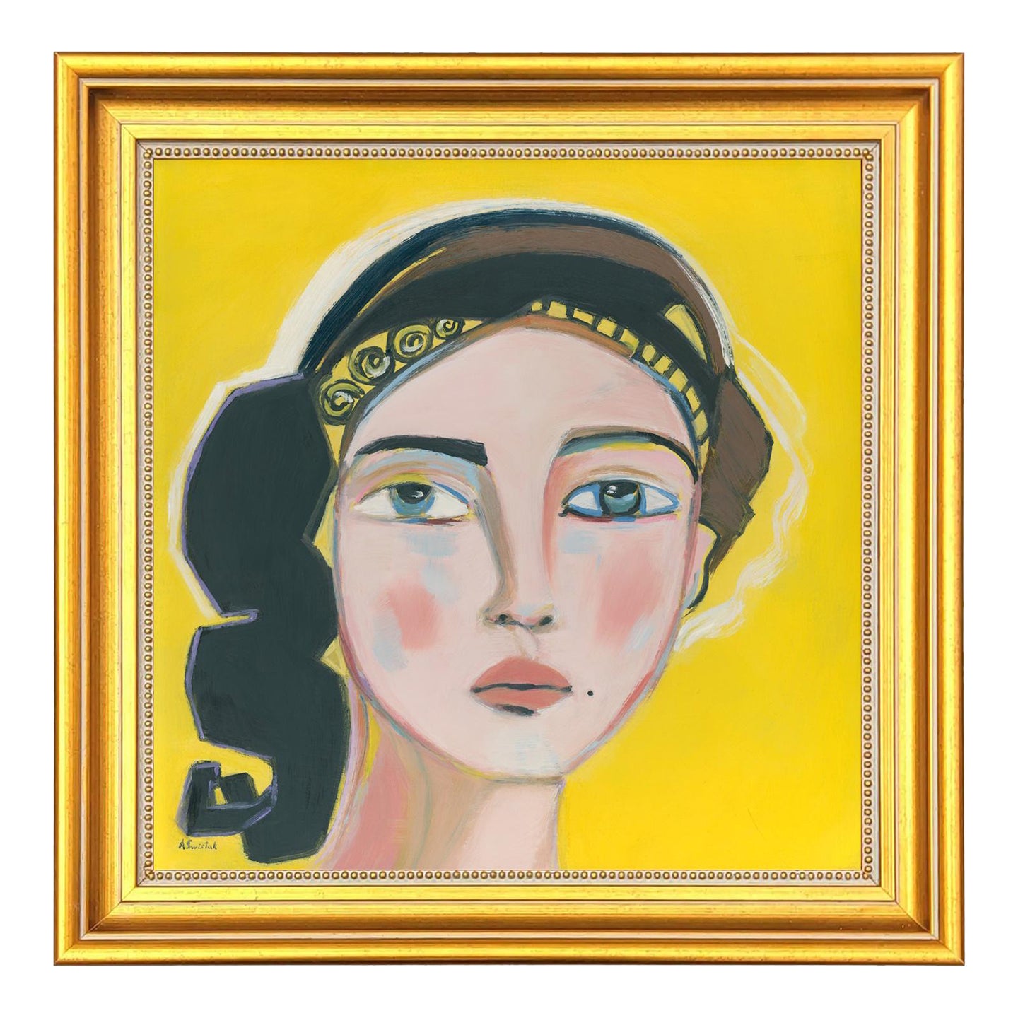 Ancient Pompeii Fresco Inspired, Abstract Expressionist Oil Painting by ...