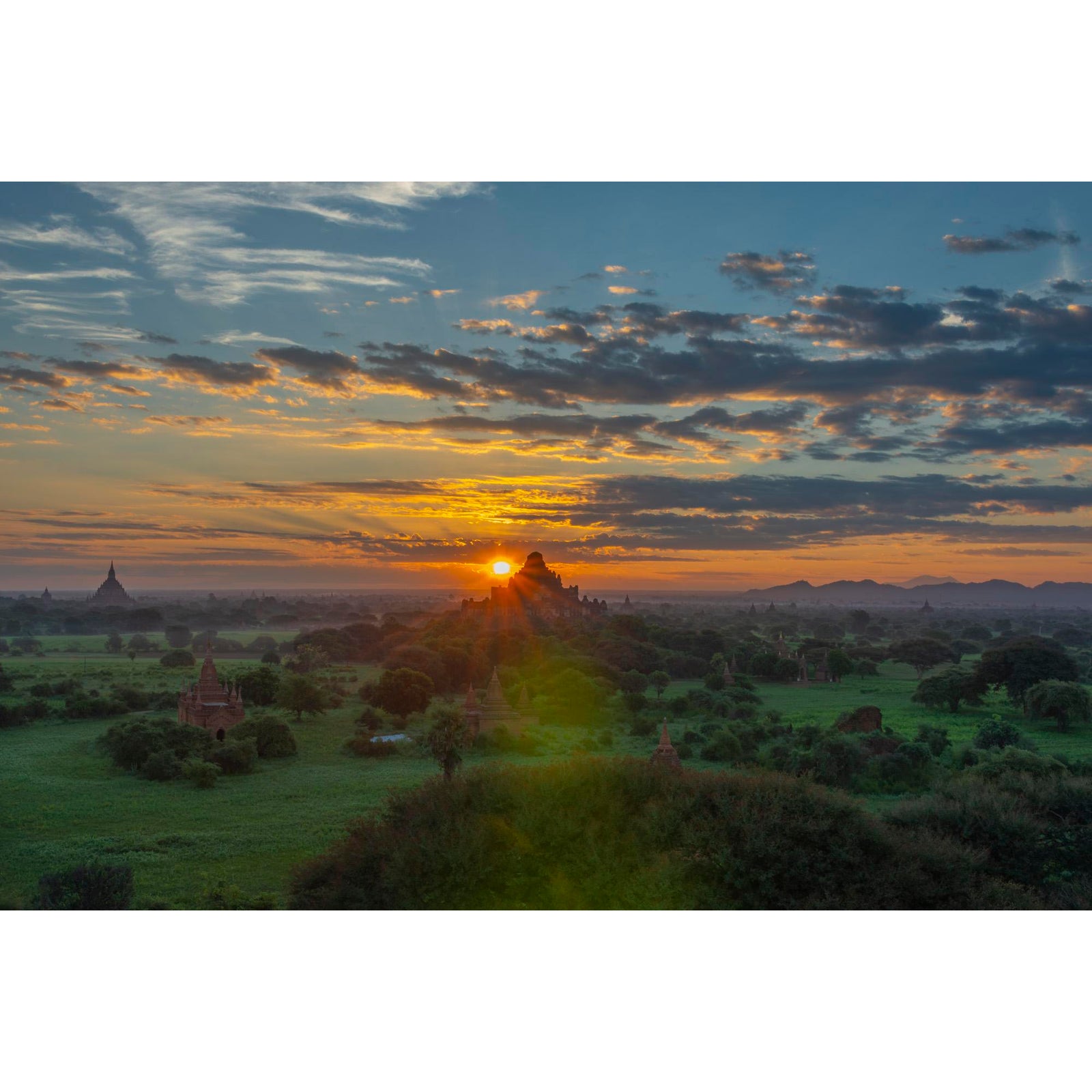 Sunrise With Clouds in Myanmar Landscape Photograph by Richard Silver ...