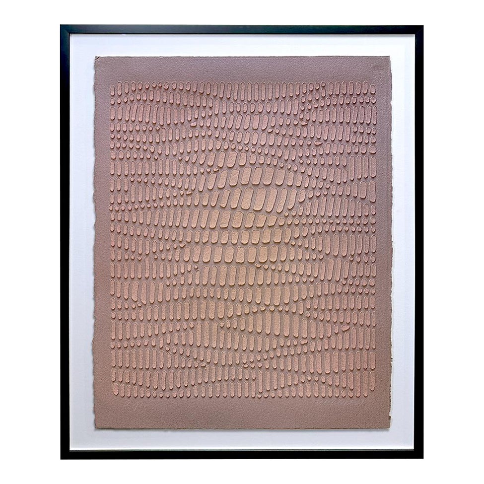 Late 20th Century Paper Relief Signed Monotype 28 X 35 | Chairish