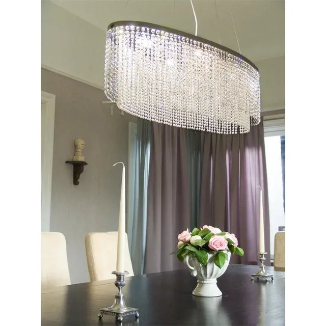 Contemporary Crystal Chandelier by Helena Allard | Chairish