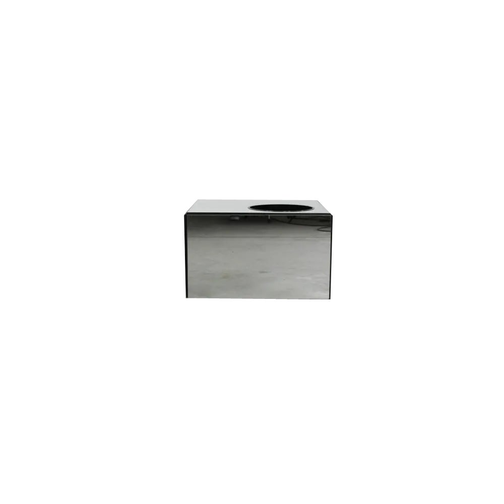 Italian Cubic Shape Coffee Table with Wheels and Mirrored Surface ...