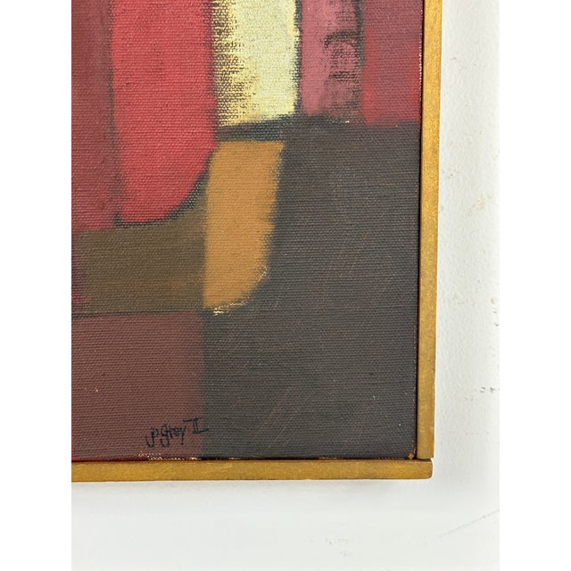 1970s Joseph E. Grey II Oil on Canvas, Modernist Architecture Mid ...