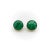 14k Gold Signature Malachite Button Earrings - 2 Pieces | Chairish