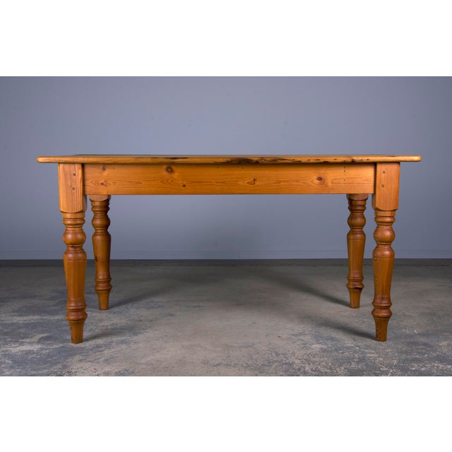 English Country Style Pine Dining Table | Chairish