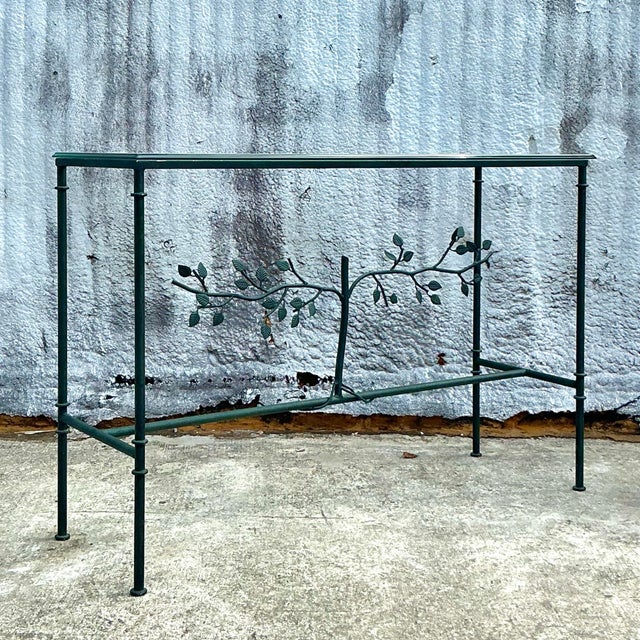 Vintage Boho Forged Tree Console Table After Giacometti | Chairish