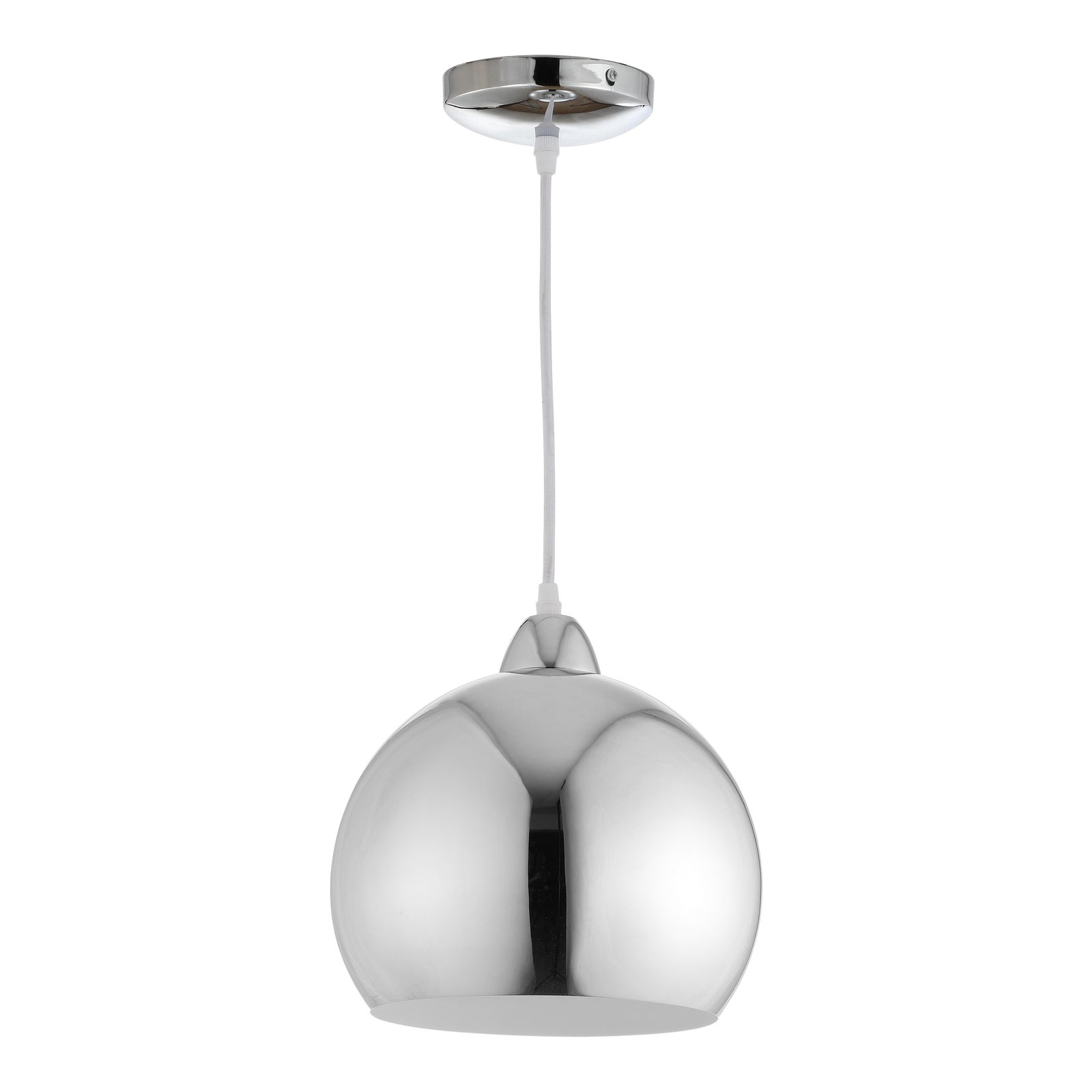 Modern Eyeball Pendant Light - Chrome | Chairish