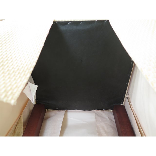 Custom Upholstered Skirted Square Ottoman | Chairish
