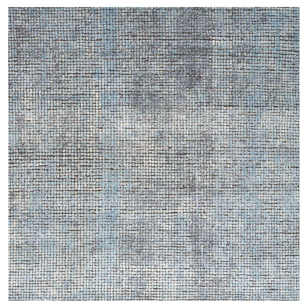 Hand-Knotted Mosaic Sky Blue Rug from DSV Carpets | Chairish