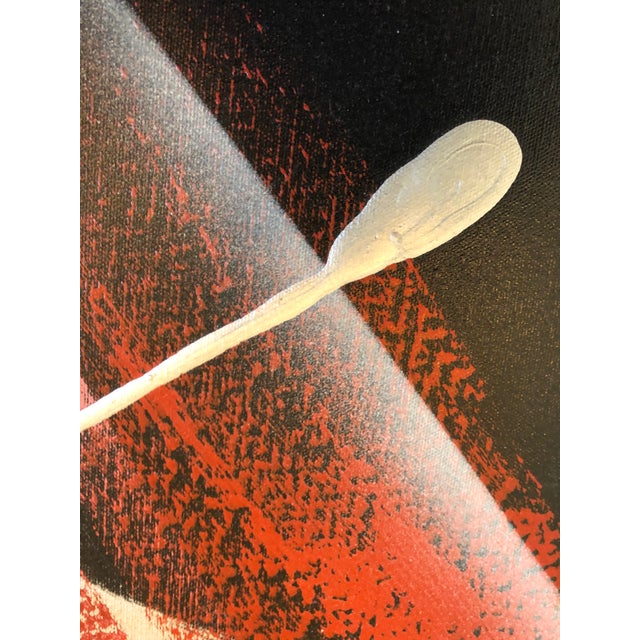 1990s Black and White Post Modern Abstract Painting | Chairish