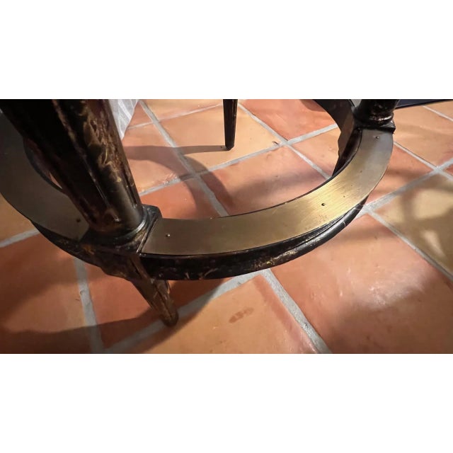 Pama Furniture Swivel Bar Black and Gold Stools- Set of 2 | Chairish