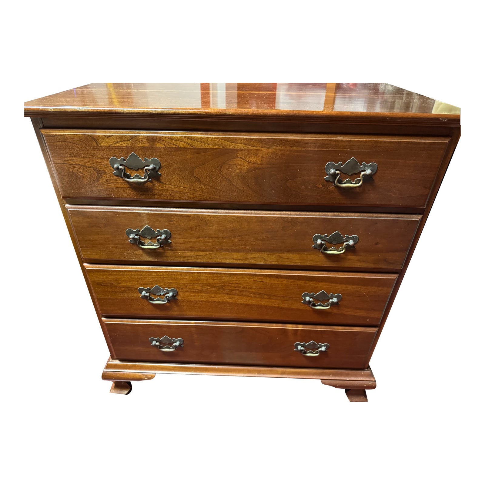 1950s Harden Solid Cherry Chest of Drawers | Chairish