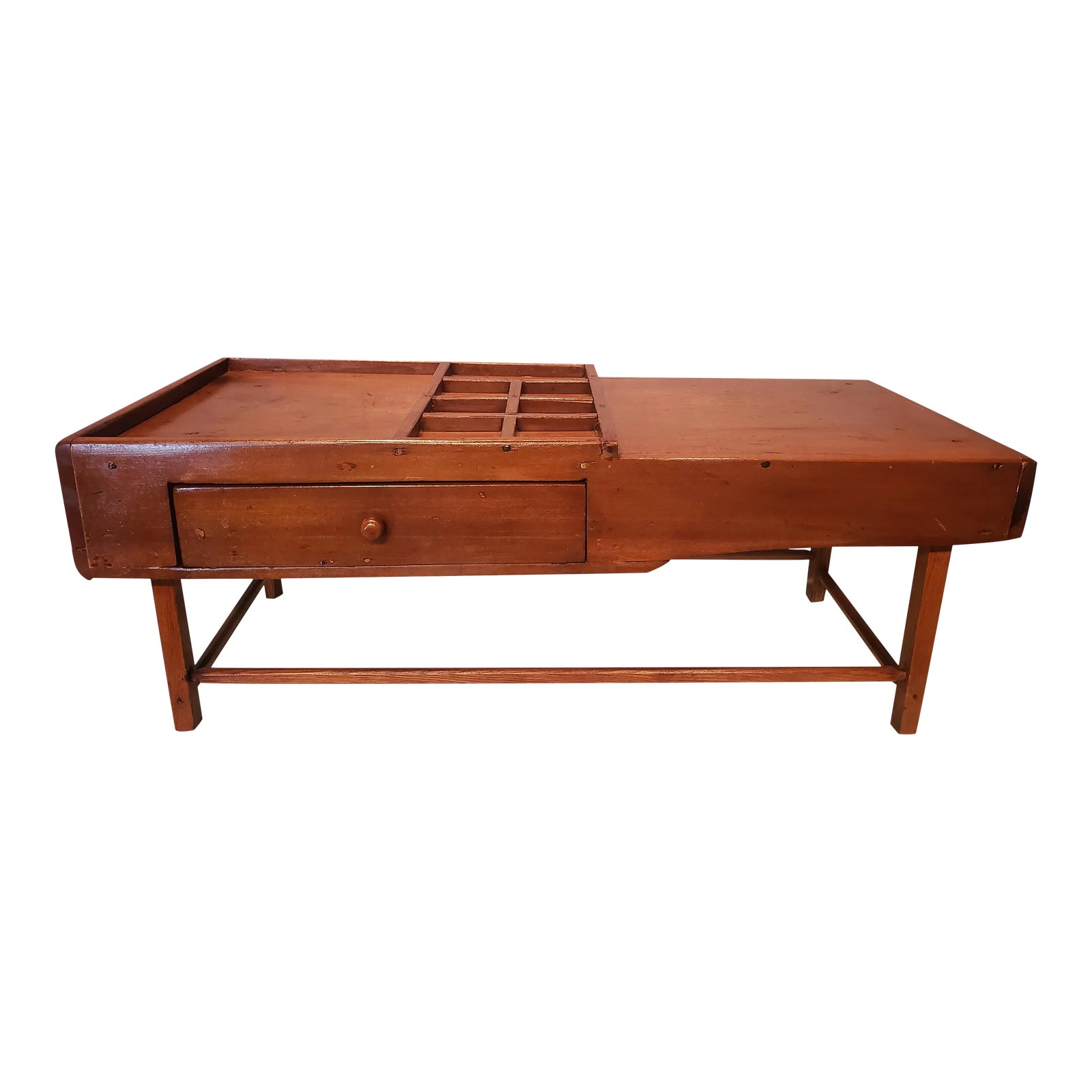 Antique 1800's Hardwood Oak Cobblers Table with Square Nail ...