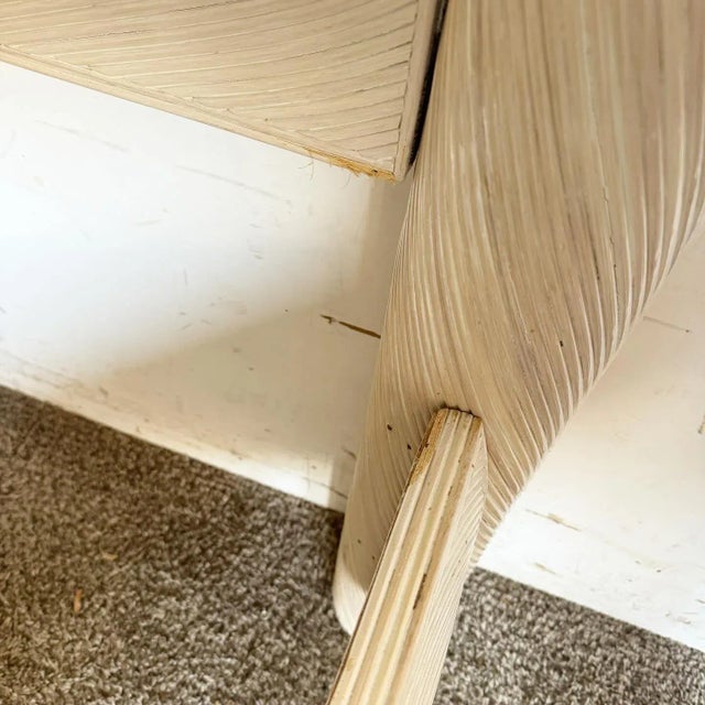 Boho Chic Swirl Pencil Reed King Size Canopy Bed Frame | Chairish