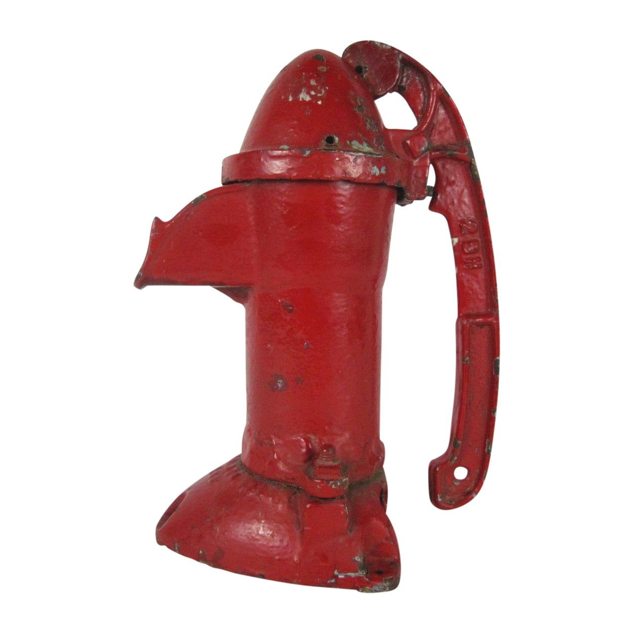 Red Cast Iron Well Hand Pump | Chairish