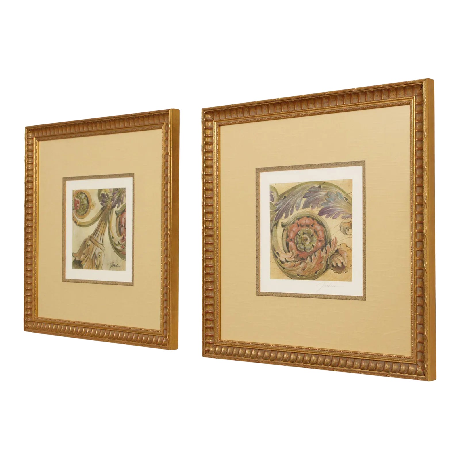 Early 21st Century Renaissance Style Floral Architectural Art Print by ...