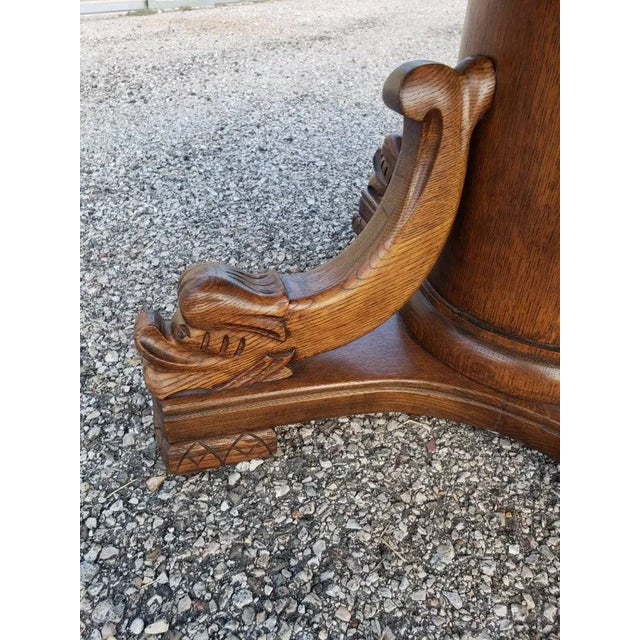 19th Century American Empire Carved Dolphin Table | Chairish