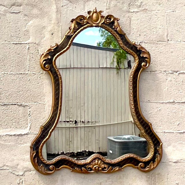 Vintage Regency Ethan Allen Gilt Tipped Mirror | Chairish
