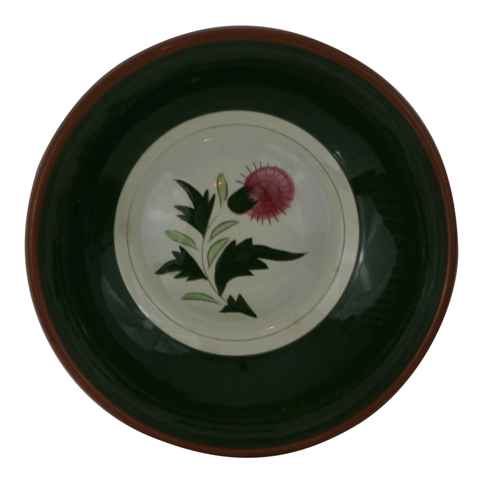 Mid Century Stangl Pottery Thistle Pattern Handcrafted 10" Serving Bowl ...