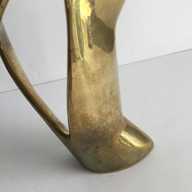 Brass Bird Statue Soaring Seagull Sculptural Bird in Flight Vintage Mid ...