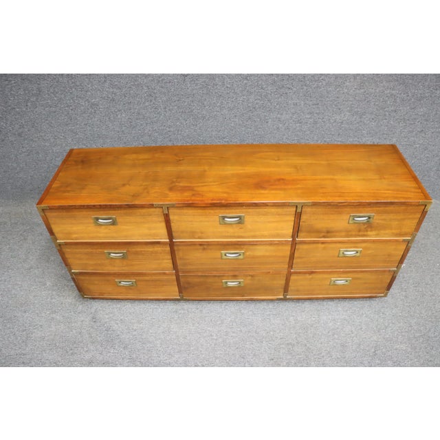 Lane Furniture Mid Century Campaign Dresser | Chairish