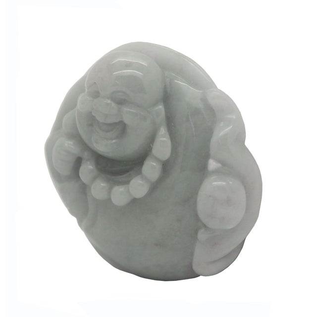 Round Shape Happy Buddha, Laughing Buddha Figure Jade Light Green ...