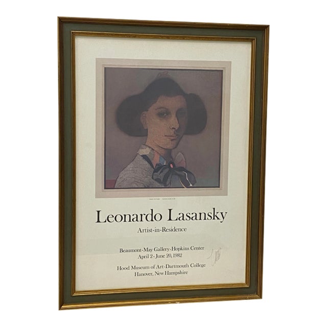 Leonardo Lasansky Signed & Framed Exhibition Poster C.1982 | Chairish