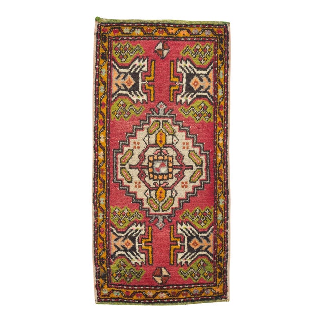 Vintage Mini Turkish Rug - 1′7″ × 3′3″ | Chairish