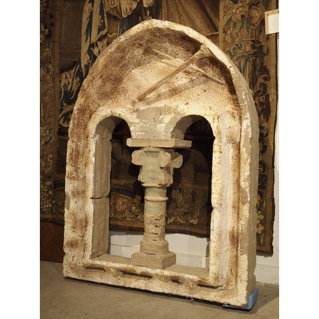 French Faux Stone Neo-Roman Style Window Theater Decor | Chairish