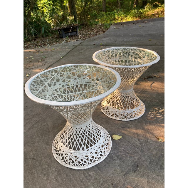 Vintage Russell Woodard Spun Fiberglass Side Tables - Set of 2 | Chairish