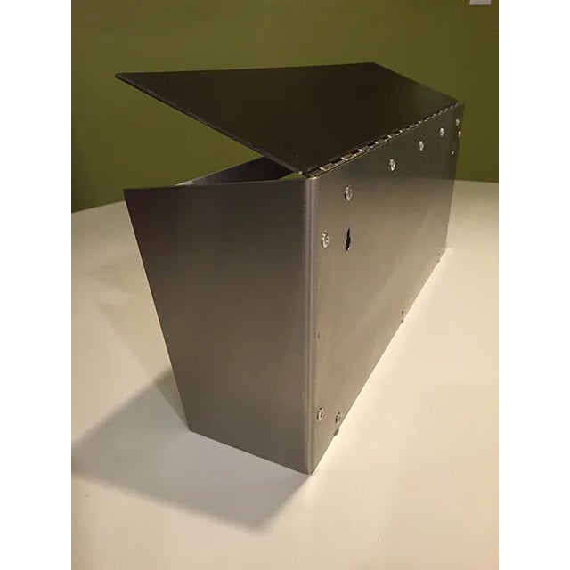 Modern Mailbox - Two Tone Stainless & Robin Egg | Chairish