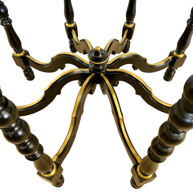Regency Hand Painted Faux Marble Eight Leg Octagon Table | Chairish