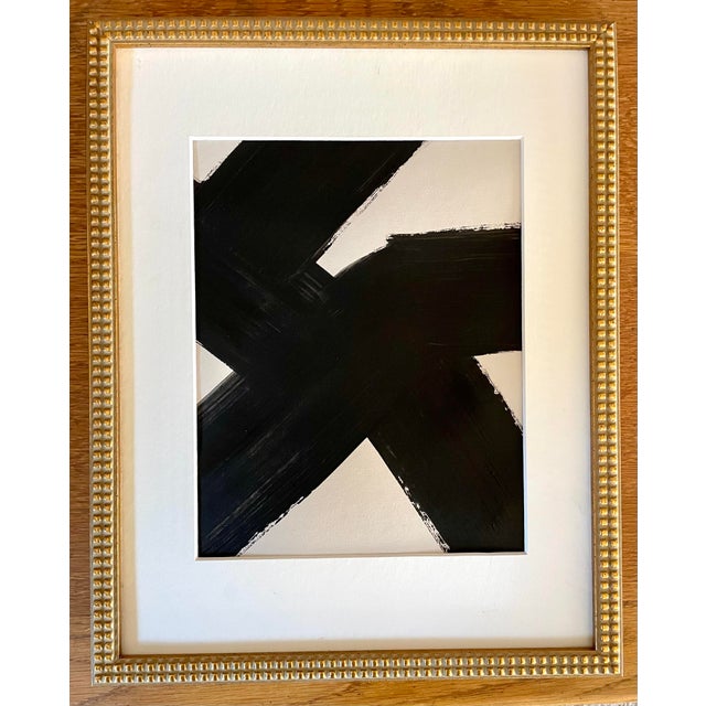 2022 "Titolo Series No. 3" Minimalist Abstract Painting on Cotton Paper ...