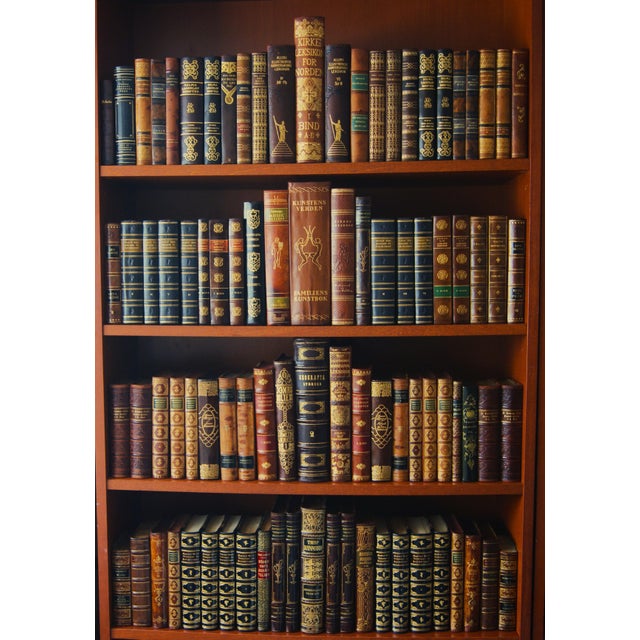 Set of 90 Antique Leather Books From Early 1900 With Decorative Gilding ...